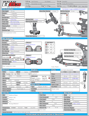 RC Setup App & Race Log